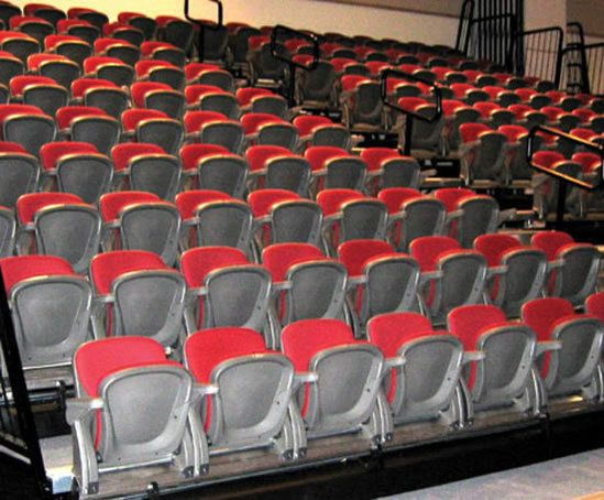 Maxam telescopic, retractable seating platforms | Hussey Seatway | ESI ...