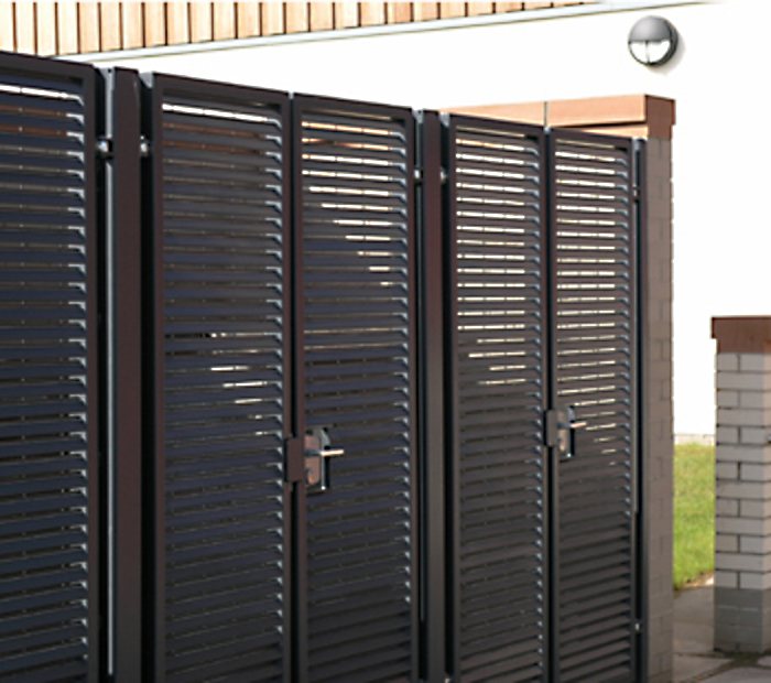 Gates for bin store, Tranent School | Lang+Fulton | ESI External Works