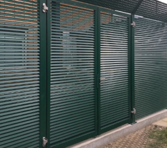 Secure bin compound at Newham Health Centre | Lang+Fulton | ESI ...