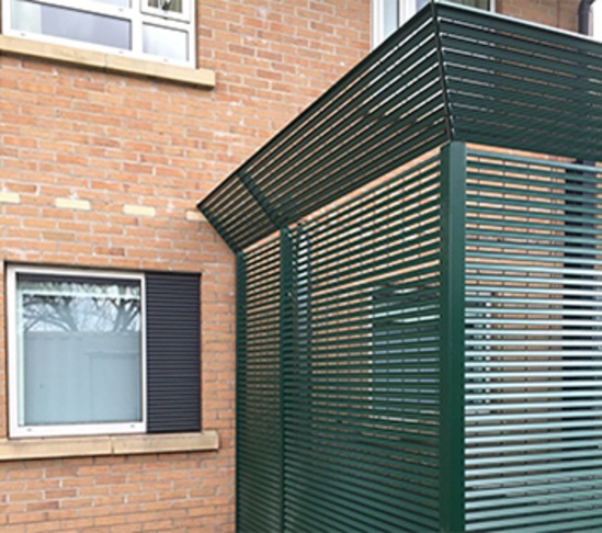 Secure bin compound at Newham Health Centre | Lang+Fulton | ESI ...