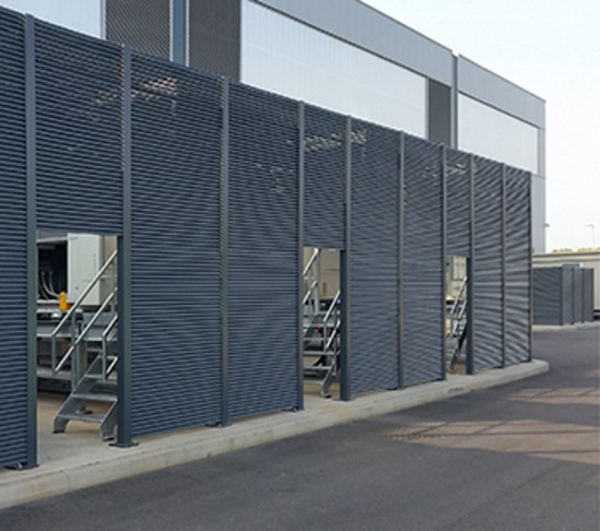 Italia louvred steel architectural screens | Lang+Fulton | ESI Building ...
