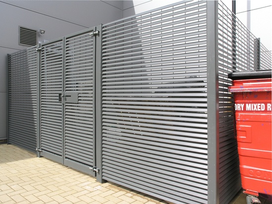 Bin stores and fencing at retail park | Lang+Fulton | ESI External Works