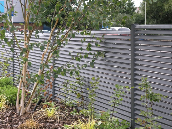 Bin stores and fencing at retail park | Lang+Fulton | ESI External Works