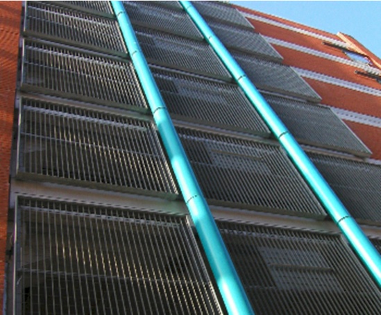 Stereo rectangular open mesh architectural gratings | Lang+Fulton | ESI ...