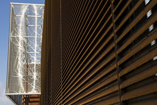 Corten louvres showcase artwork at technology park | Lang+Fulton | ESI ...