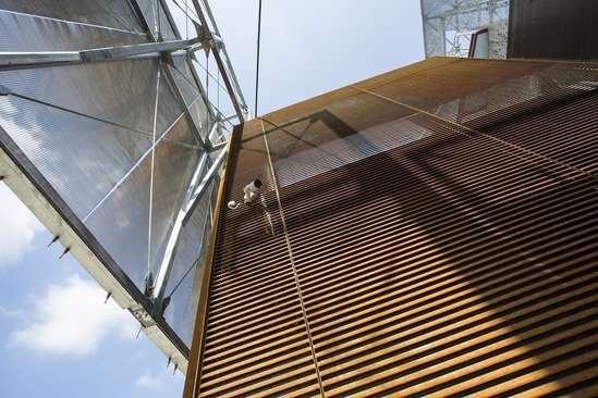 Corten louvres showcase artwork at technology park | Lang+Fulton | ESI ...