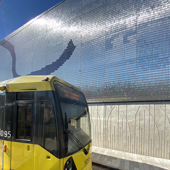 Kinetic wall cladding used in public art - Rochdale | Lang+Fulton | ESI ...