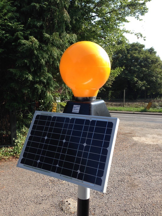 Solar-powered Belisha beacon - 100,000 hours | Street Furnishings | ESI ...