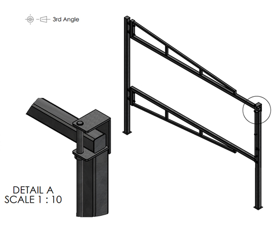 Height restriction swing barrier | Street Furnishings | ESI External Works