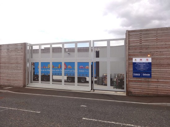 Sliding and hinged security gates for supermarket depot | Frontier ...