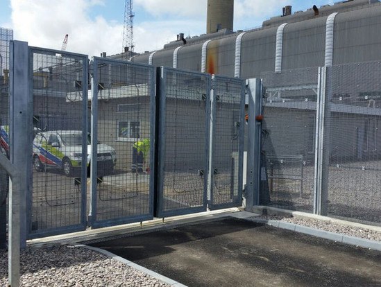 Bi-folding security gates for National Grid | Frontier Pitts | ESI ...