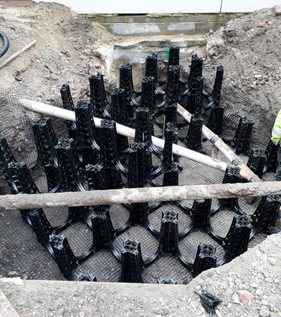 Soil cells for remodelling of Old Guys' General Court | GreenBlue Urban ...