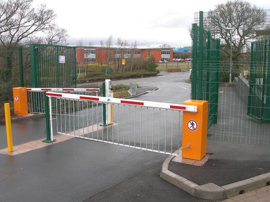 Broughton 420 rising arm barrier | Heras UK | ESI External Works