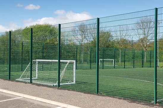 MUGA fencing with goal recesses and gates | Heras UK | ESI External Works