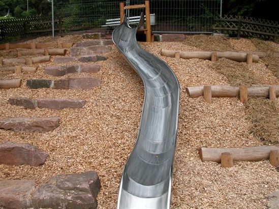 Bespoke Curved Slides | Jupiter Play | ESI External Works