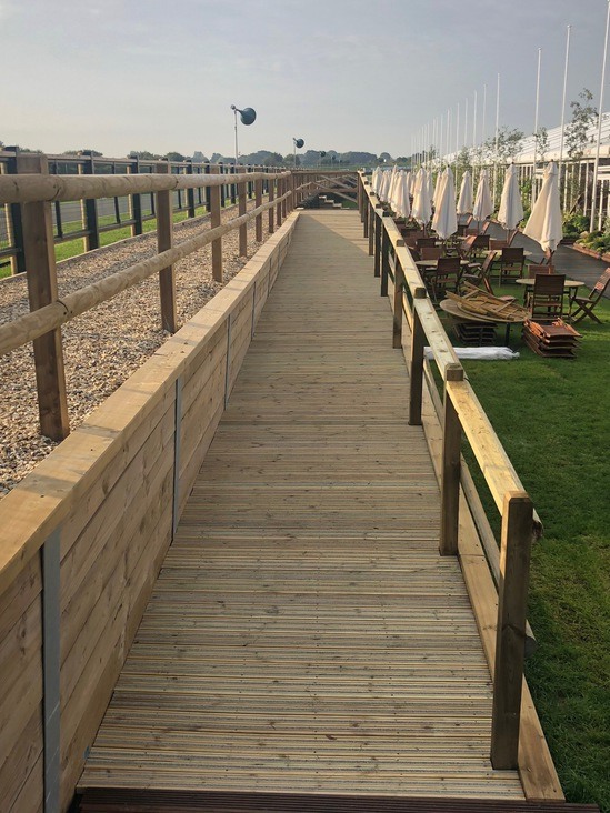 Machine-rounded timber for Goodwood viewing platforms | M&M Timber ...