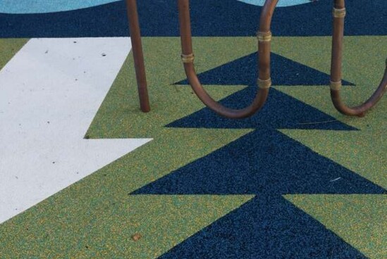 Highly graphical play area surface at Fosse Park | DCM Surfaces | ESI ...