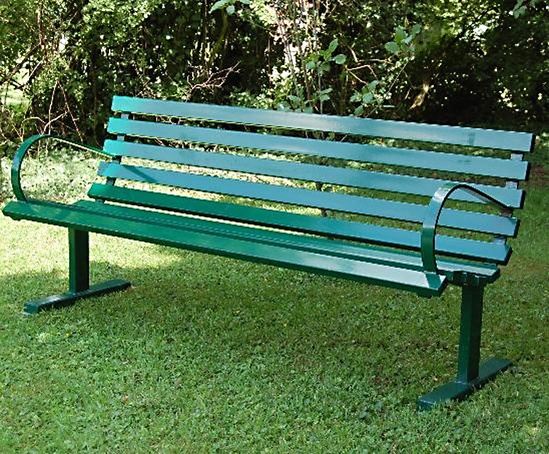 Greensted steel bench seating | Branson Leisure | ESI External Works