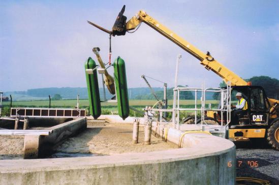 Spiral aerators installed at a re-activated sludge plant | Corgin | ESI ...