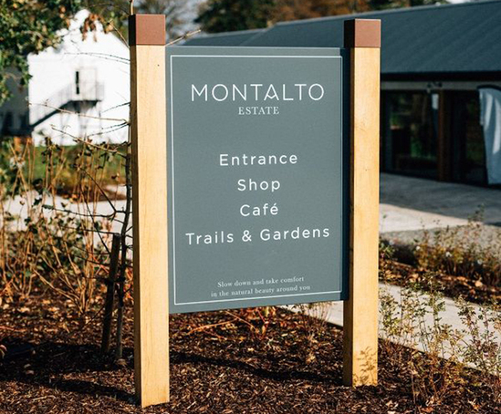 Grenadier™ oak and aluminium entrance sign | Fitzpatrick Woolmer | ESI ...