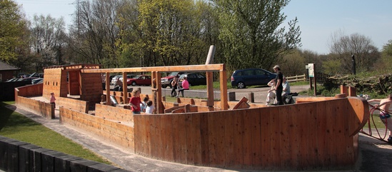 Bespoke barge sand play feature for heritage area park | Timberplay ...