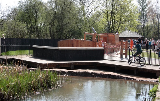 Bespoke barge sand play feature for heritage area park | Timberplay ...