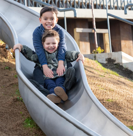 Bespoke 15m-long slide for local nature reserve | Timberplay | ESI ...