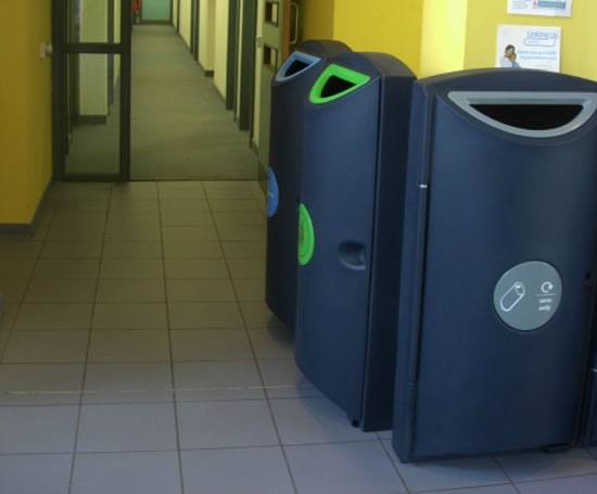 Clear-way Slim interior recycling bin | Amberol | ESI Interior Design