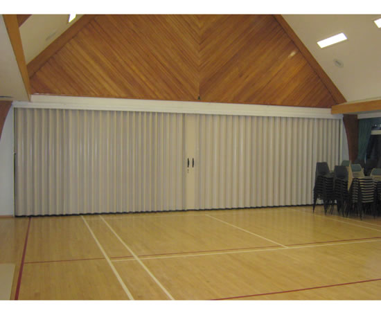 DuraSound acoustic accordion-style folding partition | Beehive Folding ...