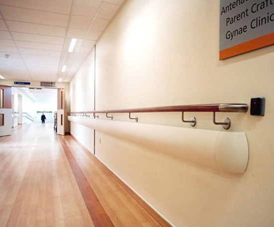 C/S Acrovyn® combined crashrail and handrail | Construction Specialties ...