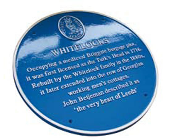 Cast Aluminium Blue Plaques | Leander Architectural | ESI External Works