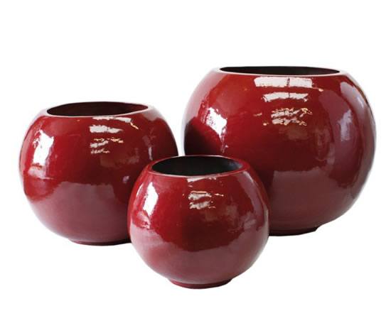 Ceramic Style - Sphere lightweight outdoor planters | Livingreen Design ...