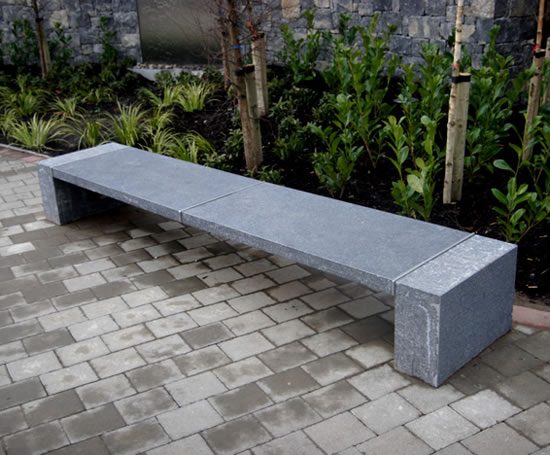s66 - granite/limestone and stainless steel bench | Omos | ESI External ...