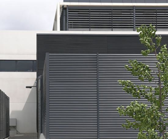 Italia steel louvred panels for cladding and screening | Lang+Fulton ...