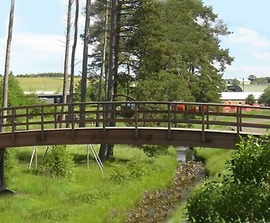 Laminated timber beam bridges | Sarum Hardwood Structures | ESI ...