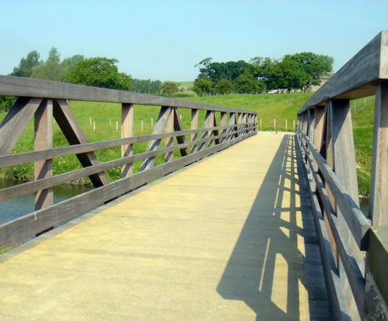 Truss girder timber bridges | Sarum Hardwood Structures | ESI External ...