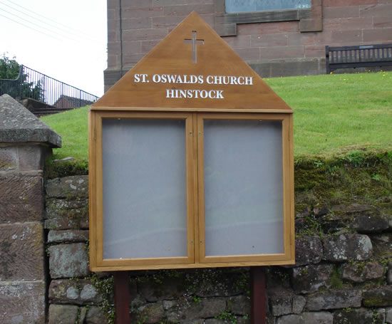 Solid oak outdoor timber display cases | Shelley Signs | ESI External Works