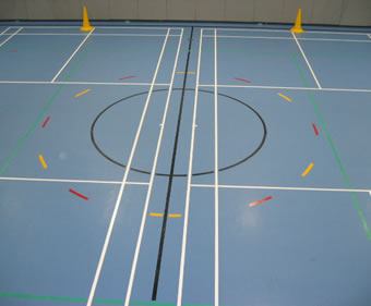 Indoor sports hall line marking services | Sportsmark™ Group | ESI ...