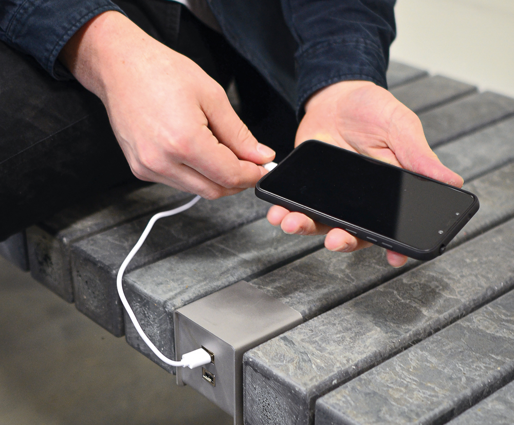 Solid Crosswise Benches | Streetlife | ESI External Works