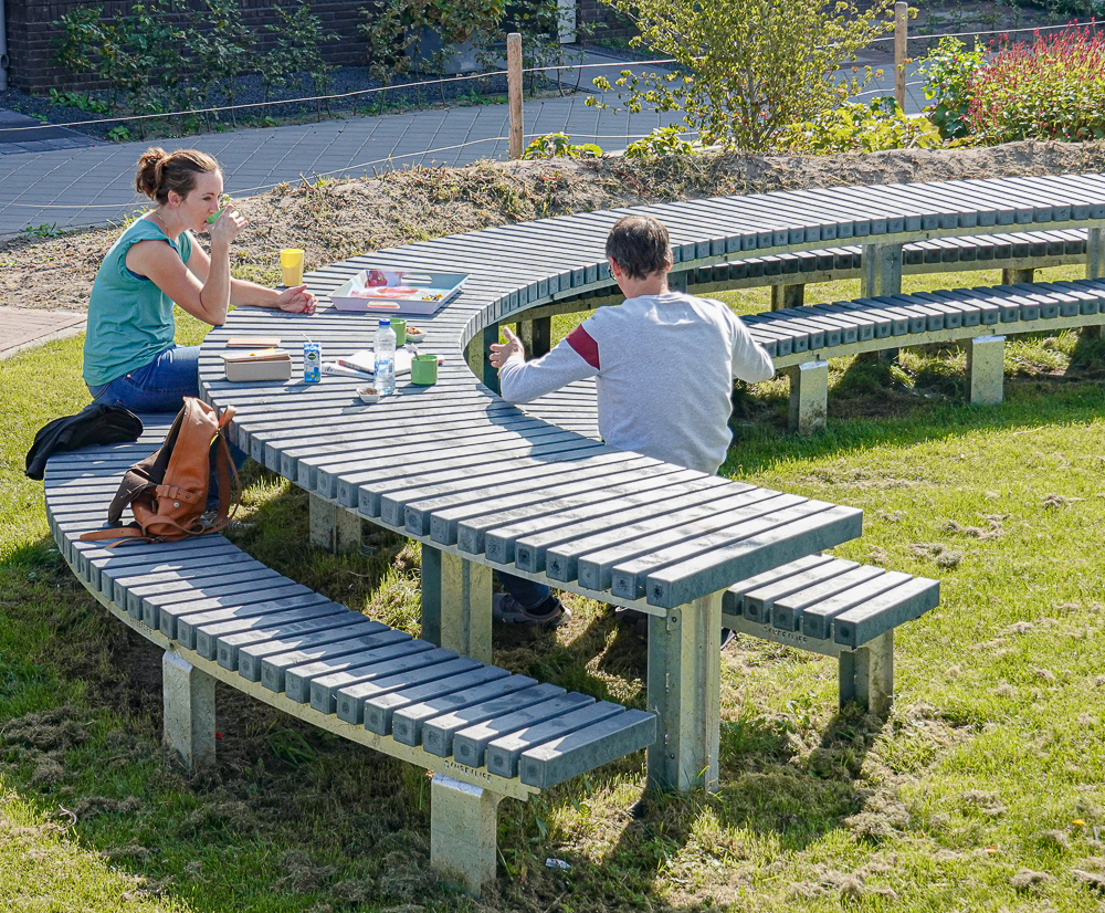 Solid Curved Benches | Streetlife | ESI External Works