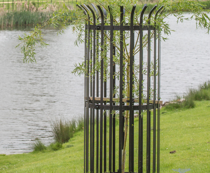 Circular, vertical bar tree guards | Paddock Fencing | ESI External Works
