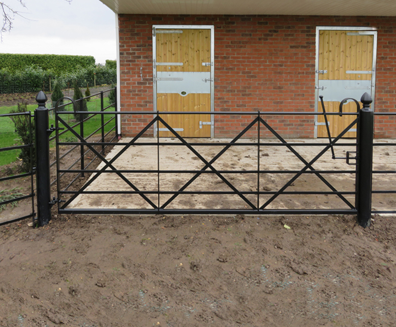 Traditional style metal field gates | Paddock Fencing | ESI External Works