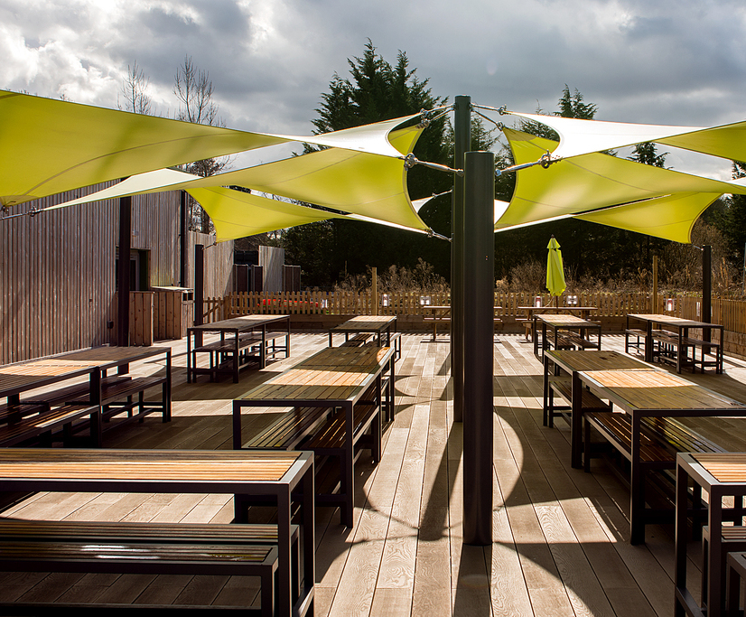 Maxima Sail canopy shelter | A&S Landscape | ESI External Works