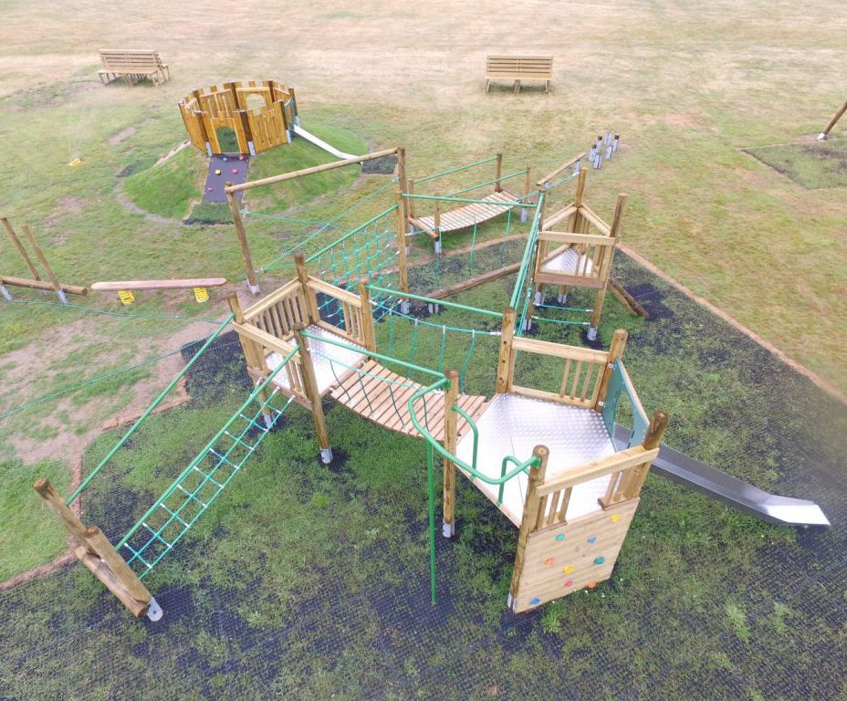 Bespoke natural timber playground for village green | Setter Play | ESI ...