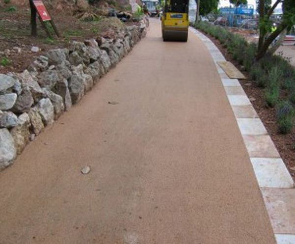 Natural stone surfacing course for cliffside pathway | NatraTex | ESI ...
