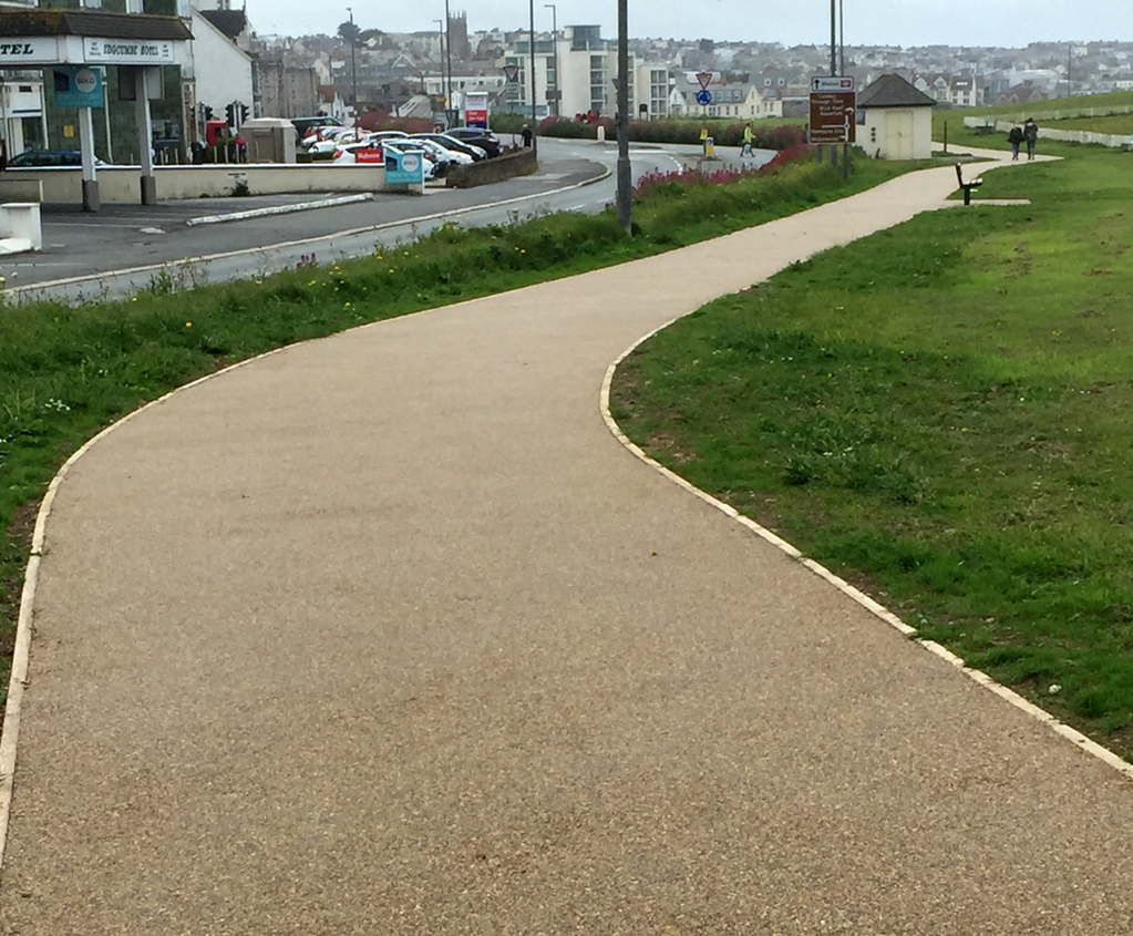 Resin bound surfacing installed along clifftop path | Addagrip Terraco ...