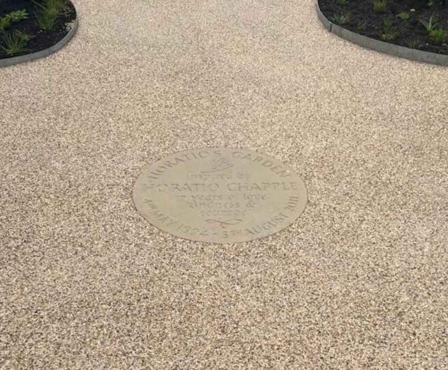 Resin bound porous pathways for hospital garden | Addagrip Terraco ...