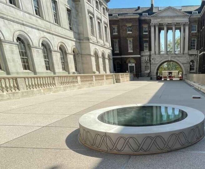 Resin bound permeable paving for university quadrangle | Addagrip ...