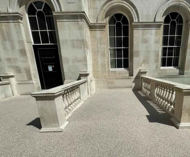 Resin bound permeable paving for university quadrangle | Addagrip ...