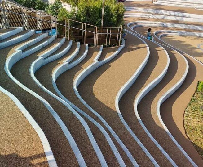 Permeable resin bound pathways for park - South Korea | Addagrip ...